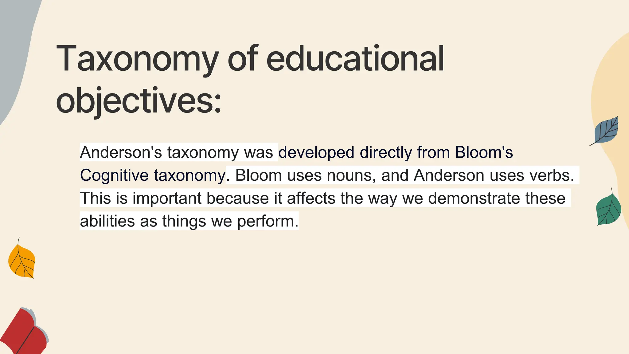 taxonomy of educational objectives pptx | PPT