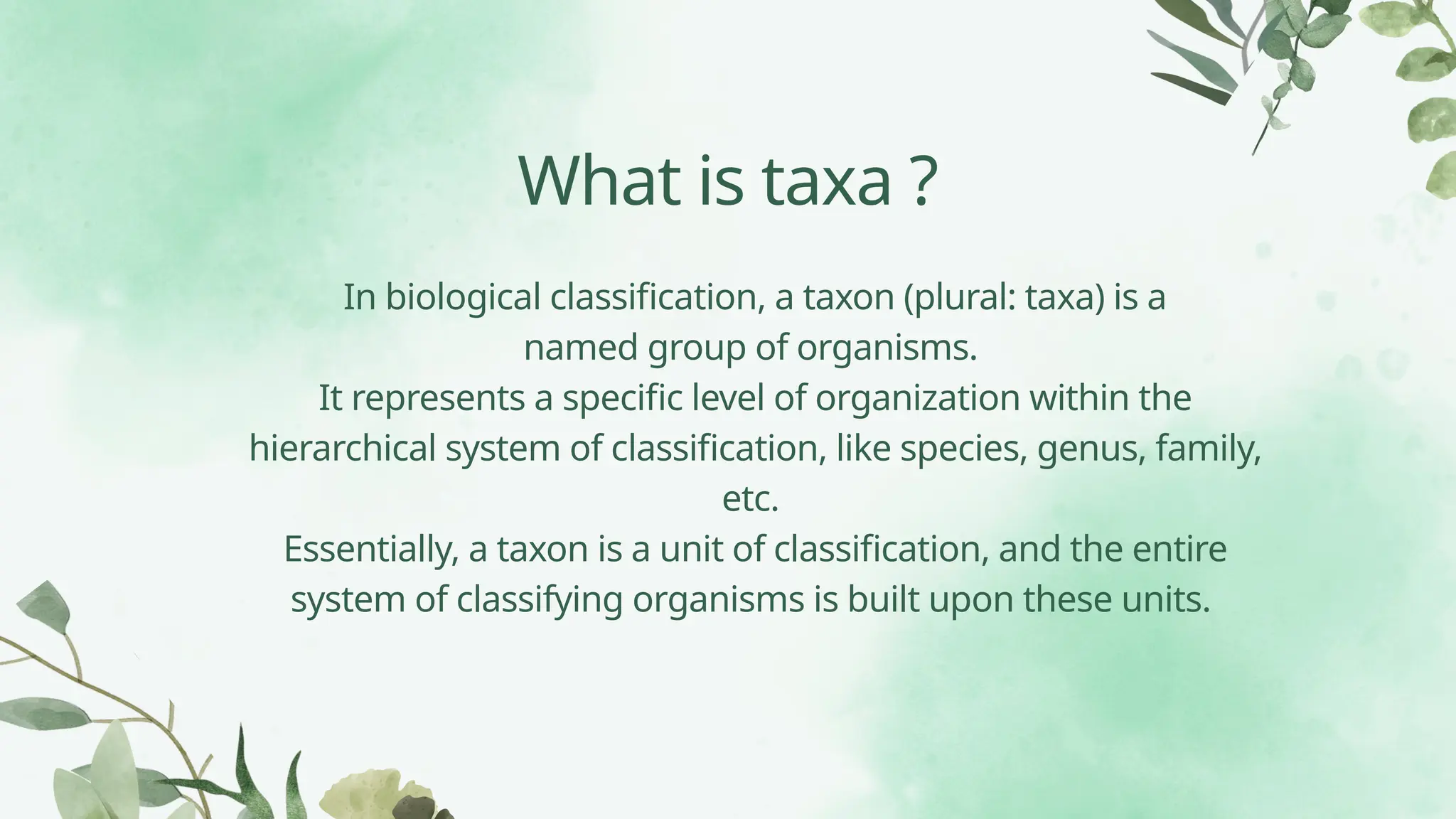 Classifying organisms by traits taxonomy. | PPTX