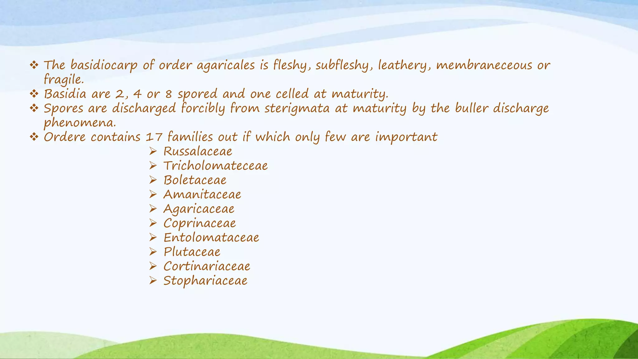 Taxonomy, classification and life cycle of cultivated Mushroom | PPTX
