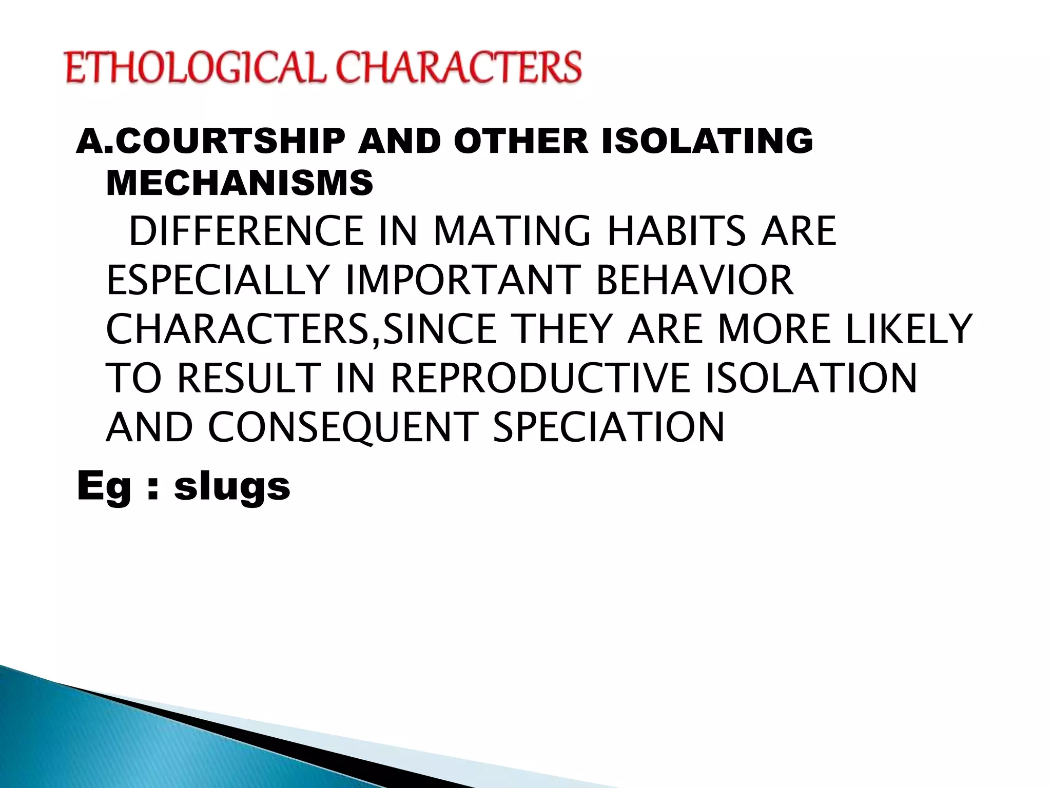 different kinds of taxonomic characters and its function | PPTX