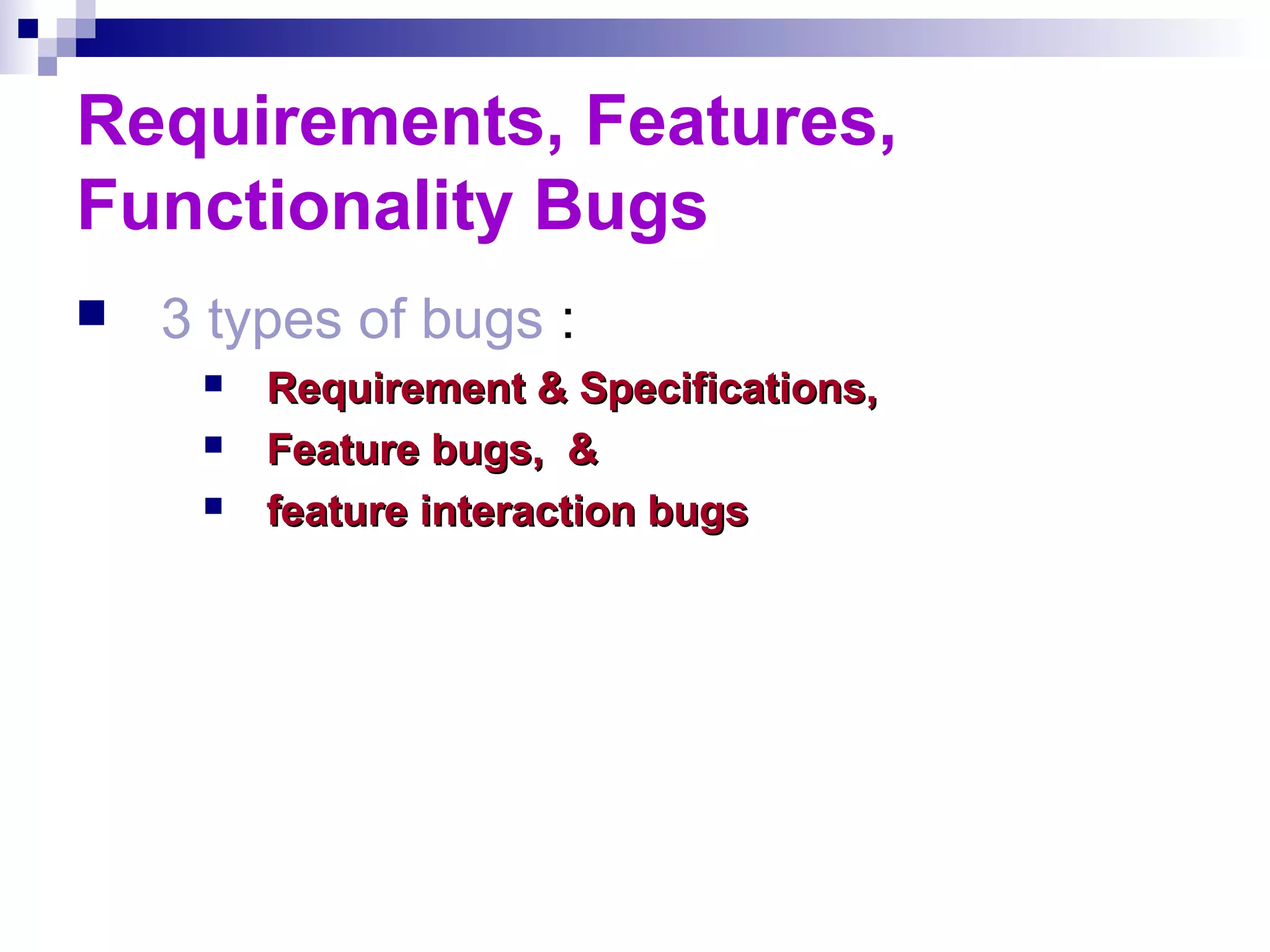 Taxonomy for bugs | PPT