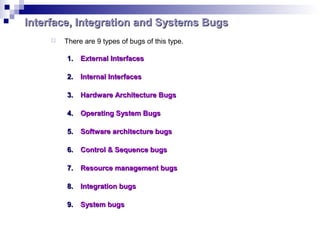 Taxonomy for bugs | PPT