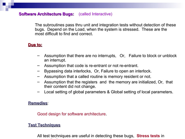 Taxonomy for bugs | PPT