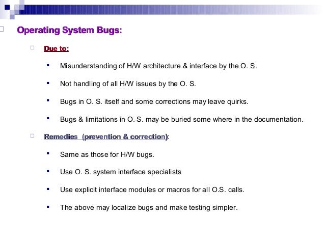 Taxonomy For Bugs 