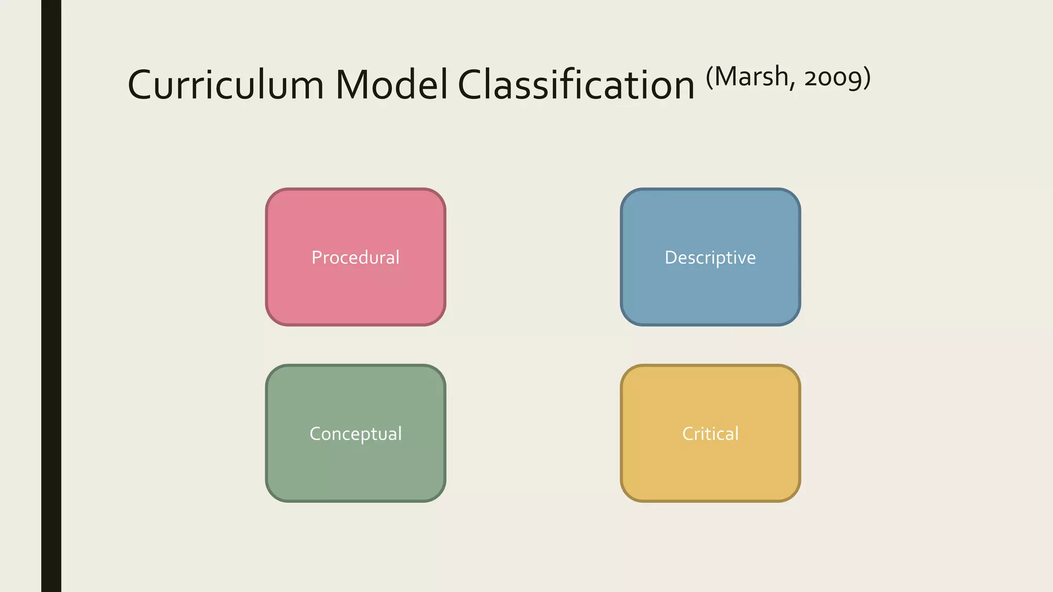 Curriculum Models & Taxonomies of Learning | PPT