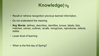 Taxonomy of benzamin S. Bloom | PPTX