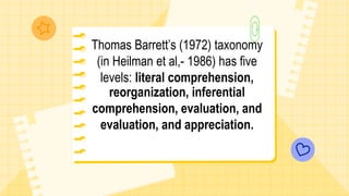 Taxonomy of Comprehension Questions.pptx