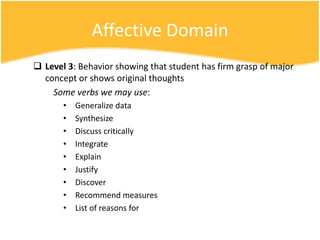 Taxonomy of Educational Objectives | PPTX