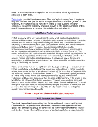Taxonomy of finfish notes | PDF
