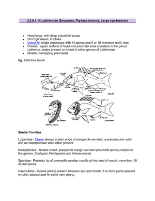 Taxonomy of finfish notes | PDF