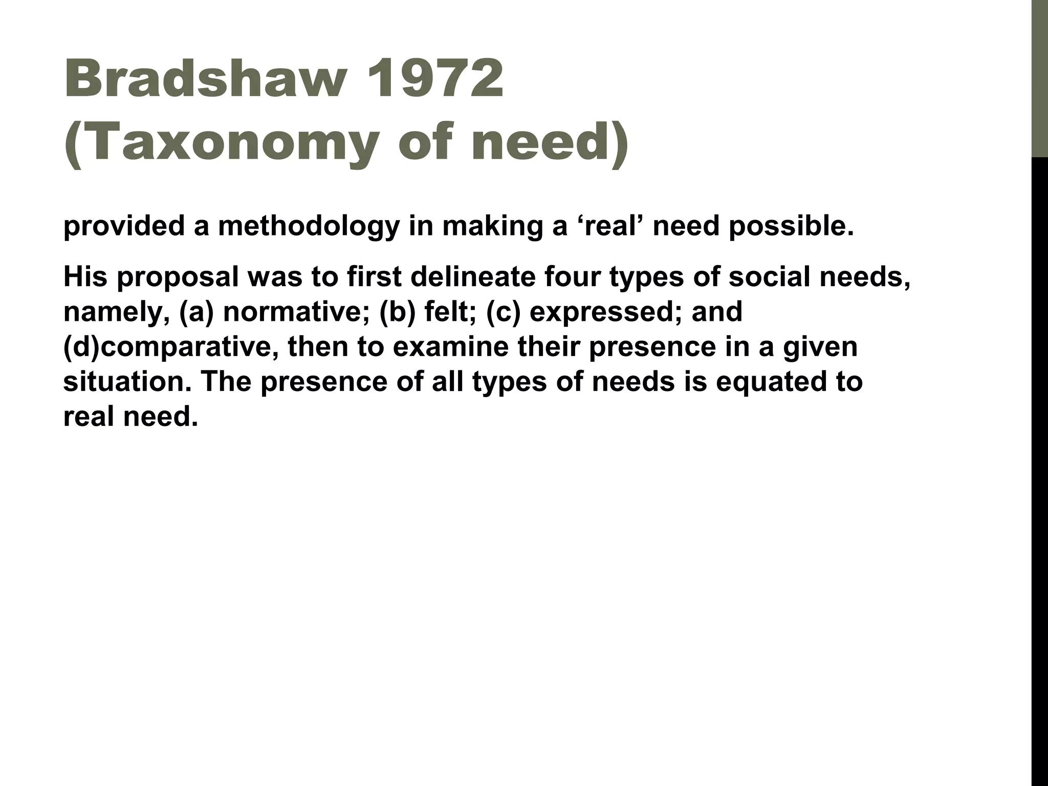 Taxonomy of Need | PPT