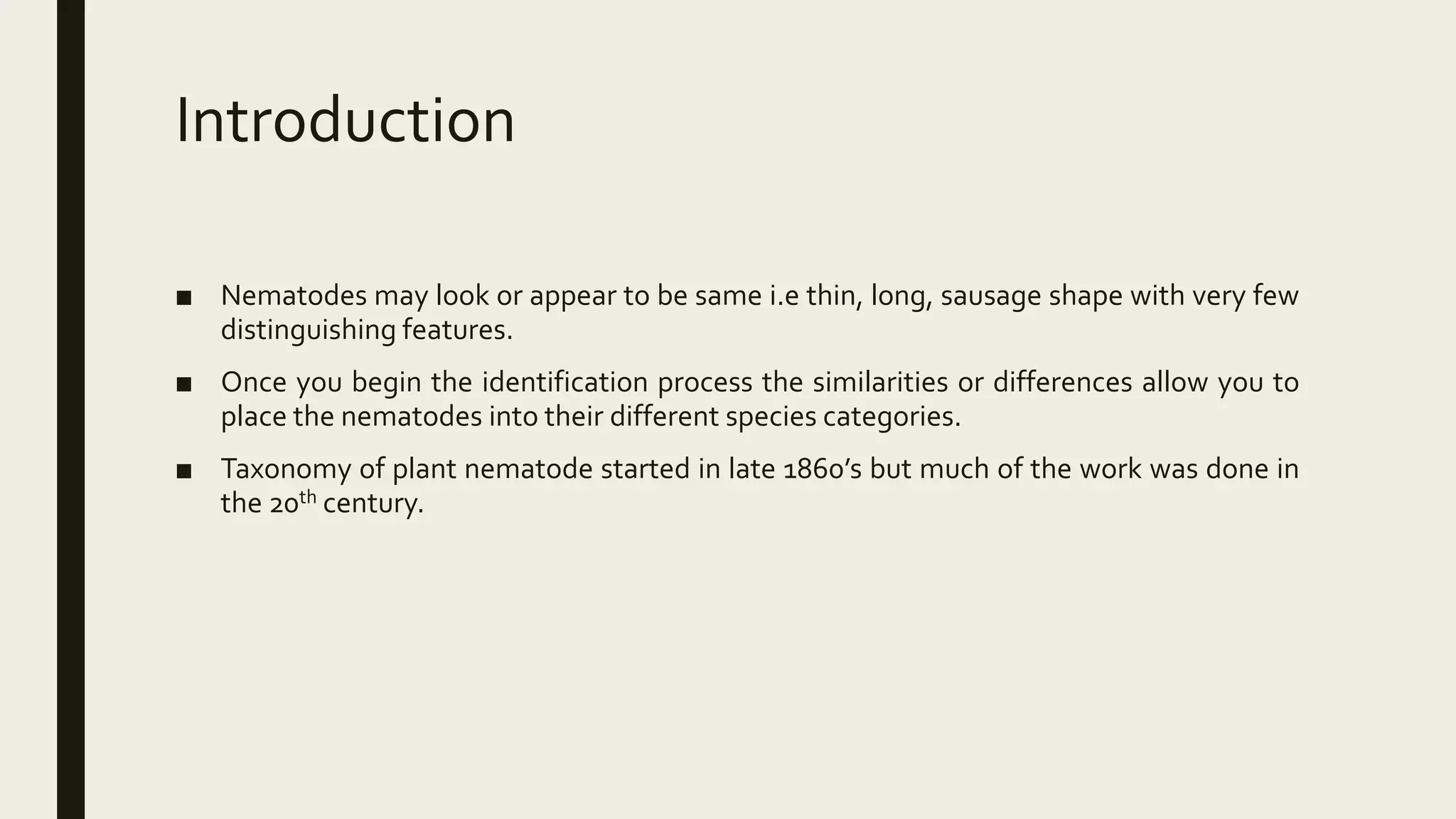 Taxonomy of nematodes | PPTX