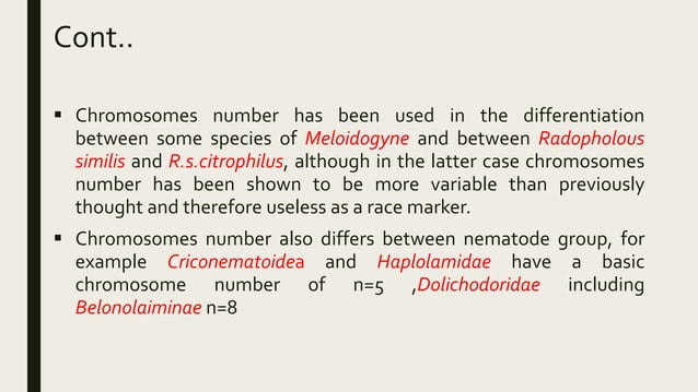 Taxonomy of nematodes | PPTX | Biological Sciences | Science