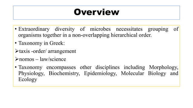 Taxonomy of prokaryotes | PPTX | Biological Sciences | Science