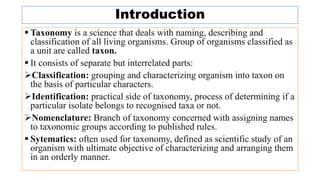 Taxonomy of prokaryotes | PPTX