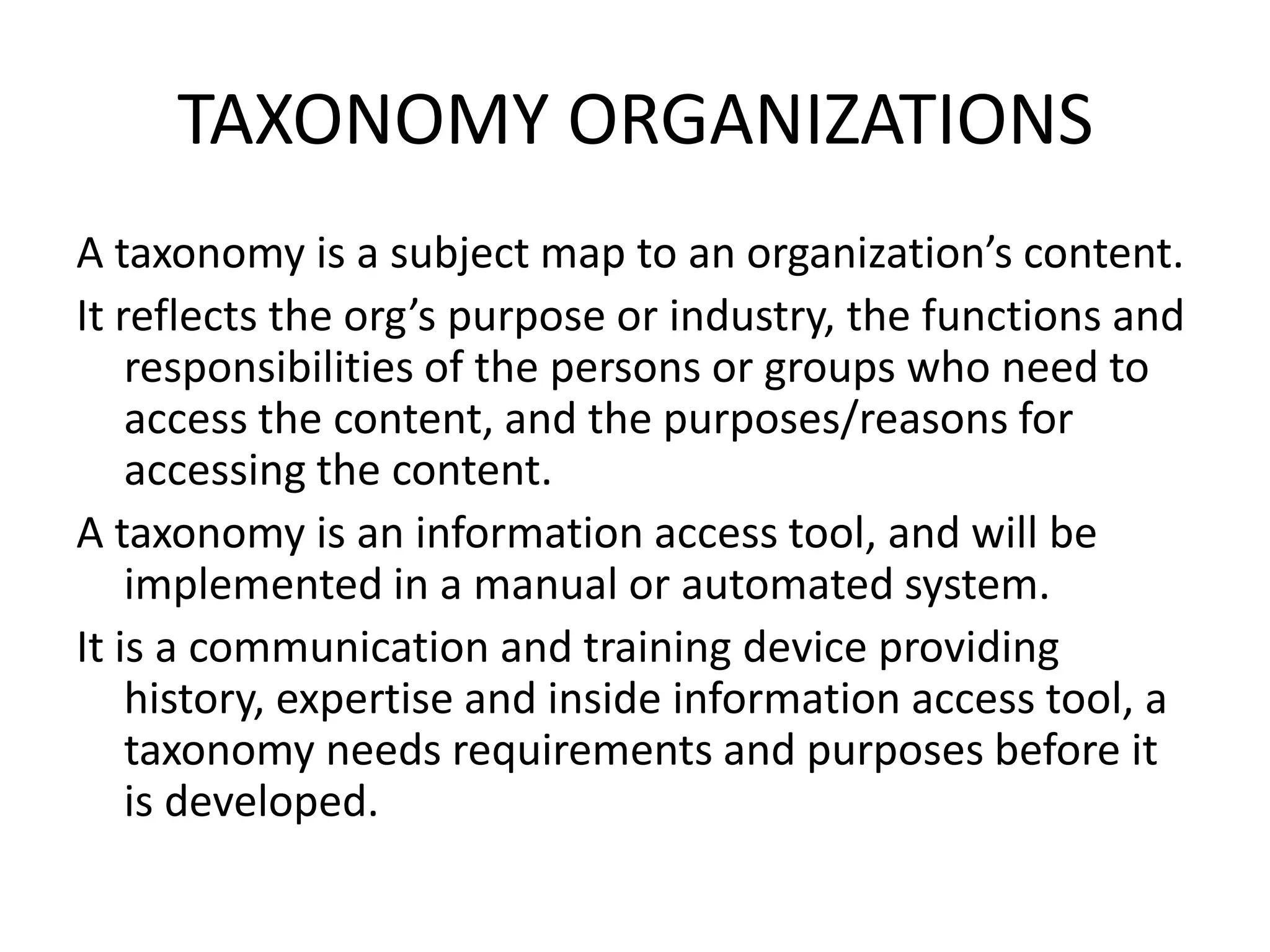Taxonomy org | PPTX