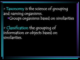 Taxonomy ppt | PPT | Biological Sciences | Science