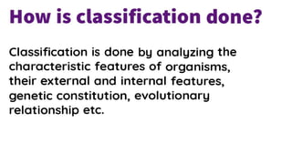 Taxonomy ppt for teaching 8th std students | PPT