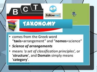 FINAL Taxonomy presentation | PPT