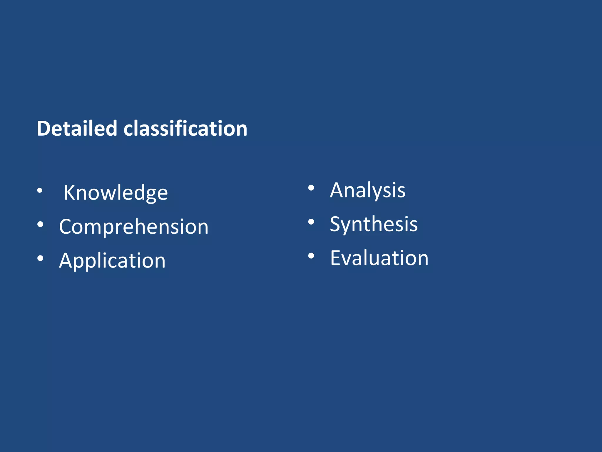 MEU WORKSHOP Taxonomy educational objectives | PPT