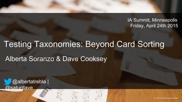 Testing Taxonomies: Beyond Card Sorting | PPTX | Search | Internet