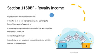 Tax on patent royalty | PPT