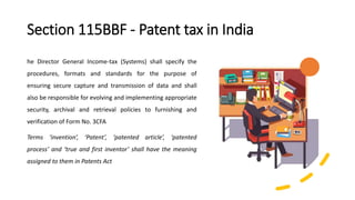Tax on patent royalty | PPT