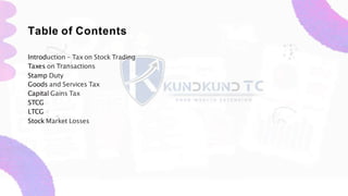 TAX ON STOCK TRADING | PPTX