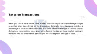 TAX ON STOCK TRADING | PPTX
