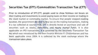 TAX ON STOCK TRADING | PPTX