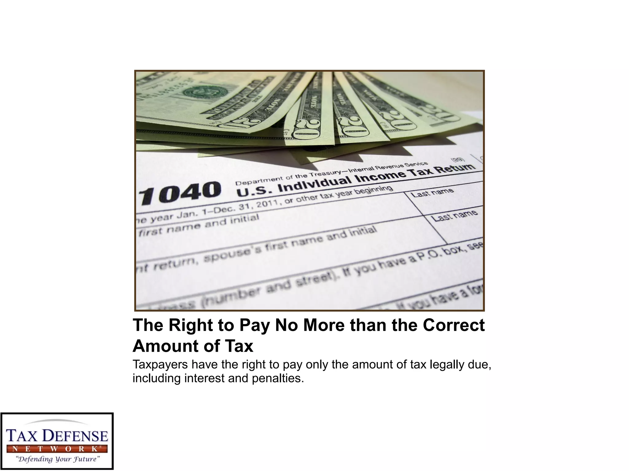 Taxpayer Bill of Rights Part-1 | PPT | Personal Taxes | Personal Finance