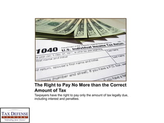 Taxpayer Bill of Rights Part-1 | PPT | Personal Taxes | Personal Finance