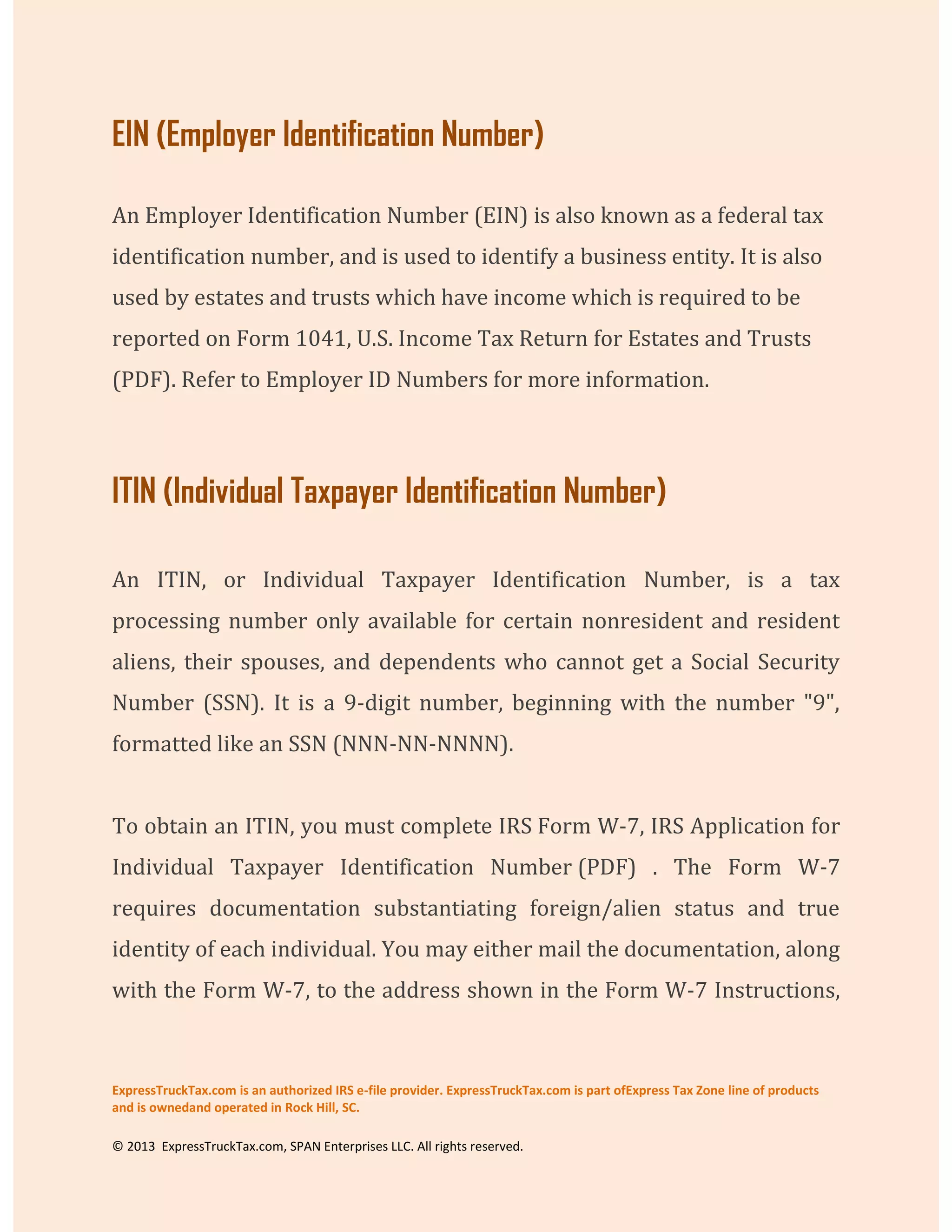 Taxpayer identification number tin | PDF
