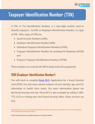 Taxpayer identification number tin | PDF