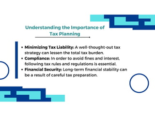 Tax Planing and Strategies to Minimize Tax Liability.pptx