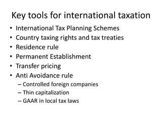 Tax Planing Schemes of Multinational Companies | PPTX