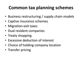 Tax Planing Schemes of Multinational Companies | PPTX