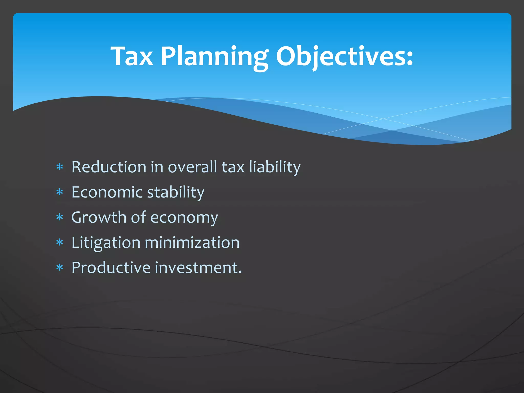 Tax Planning in India | PPTX