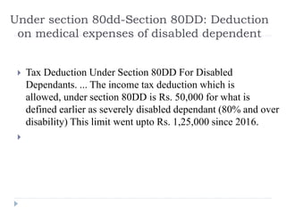 Tax planning and deductions under the income tax act | PPTX