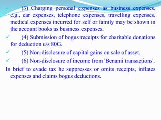 Tax planning concepts | PPTX