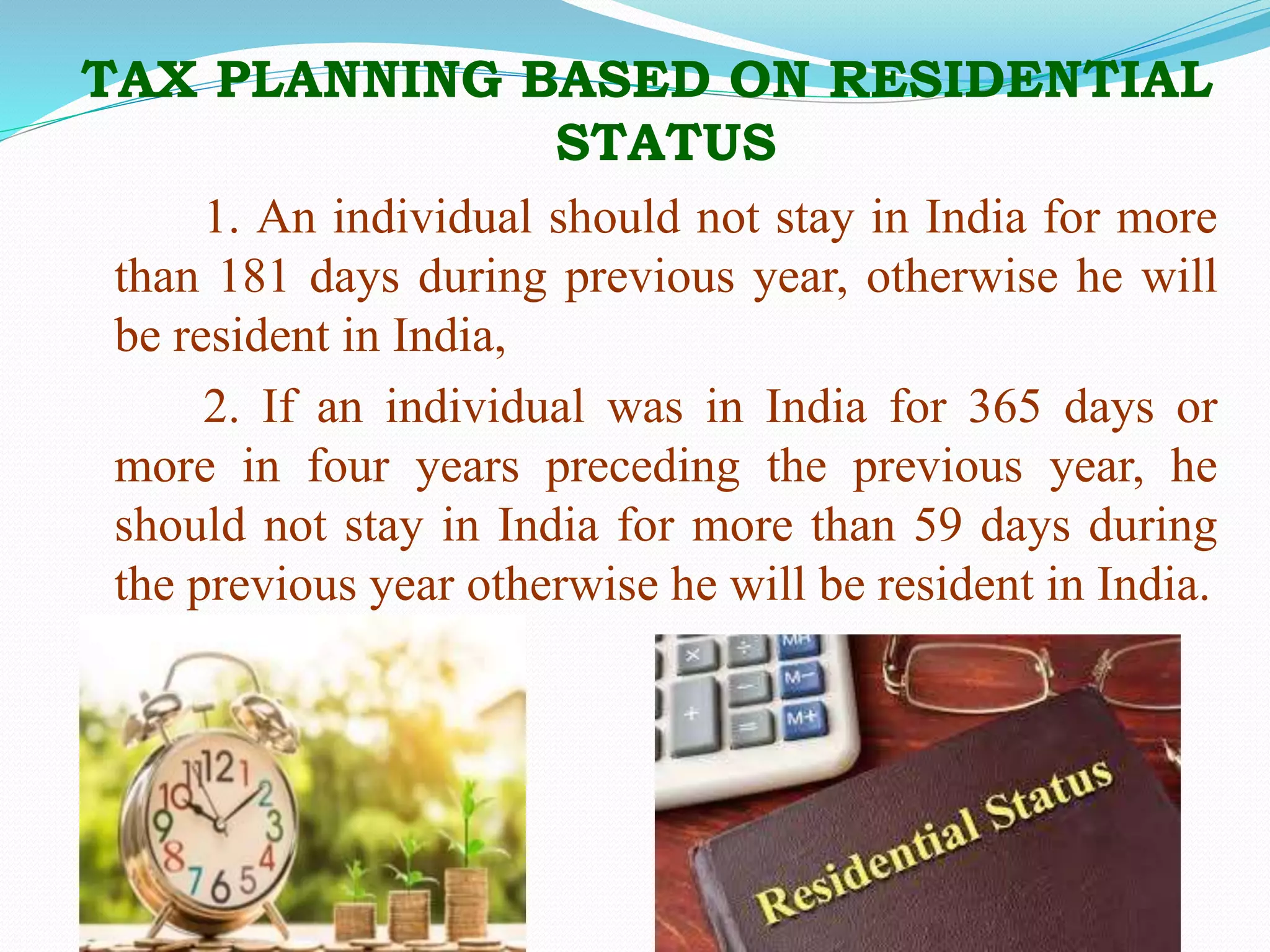 Tax planning for individuals | PPTX