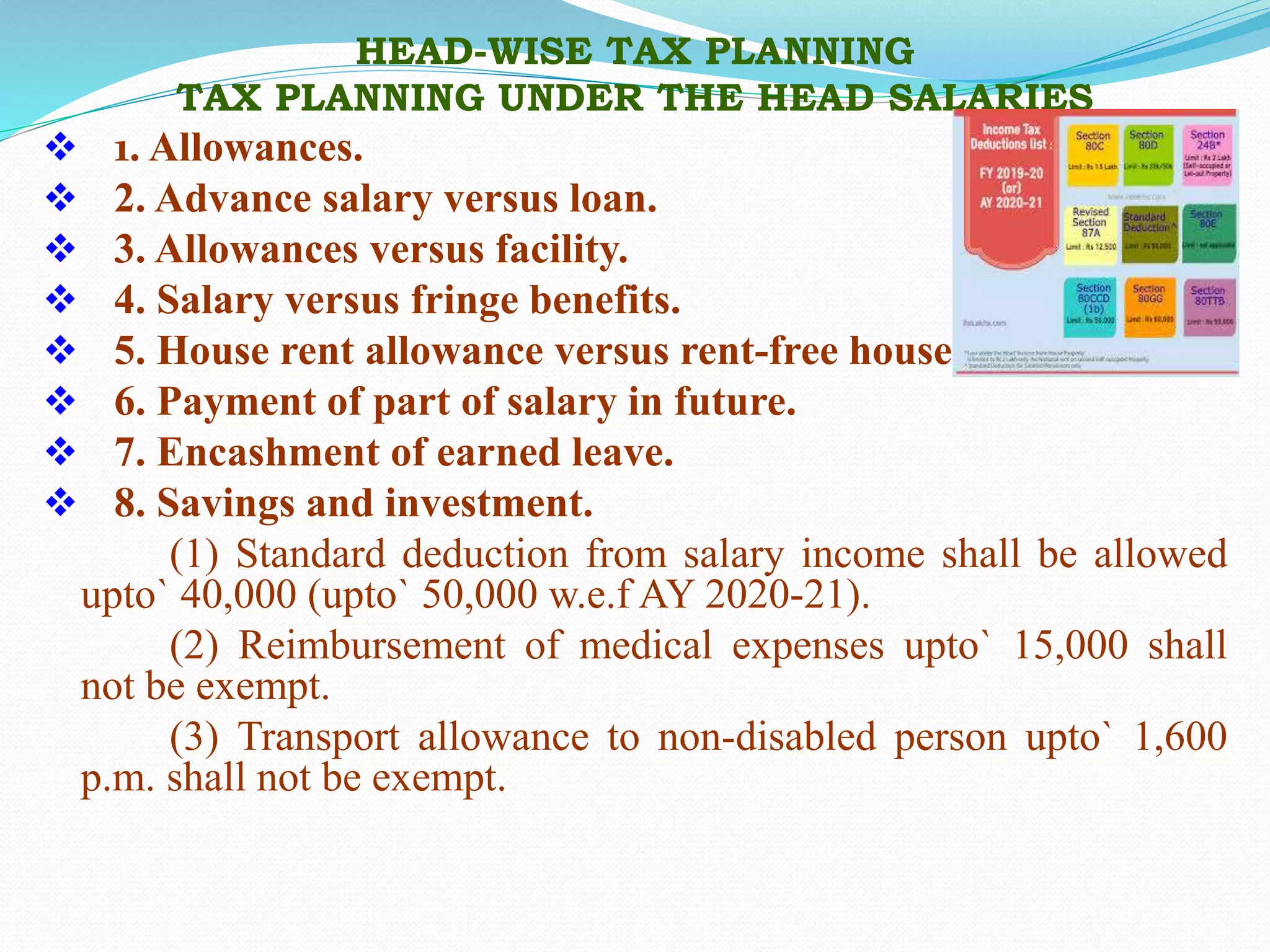 Tax planning for individuals | PPTX