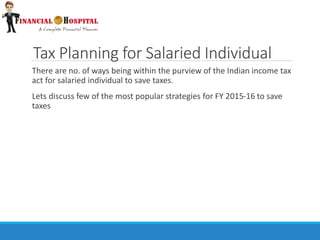Tax planning for salaried individual | PPTX