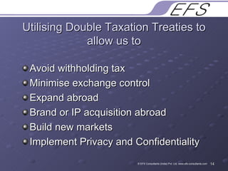 Tax Planning With Double Taxation Treaties | PPT