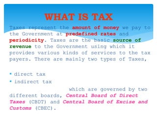 Tax structure in India | PPTX