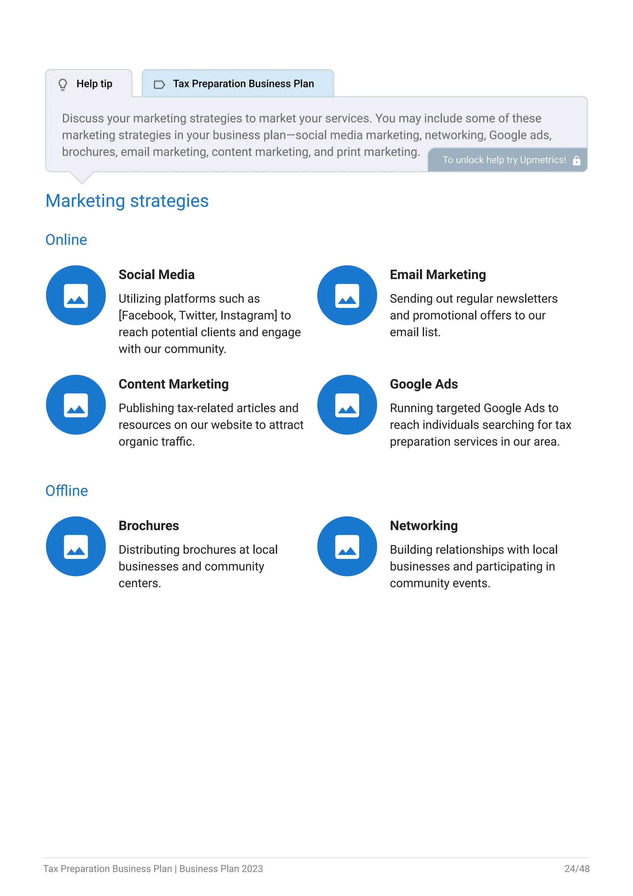 Tax Preparation Business Plan Example Template | PDF