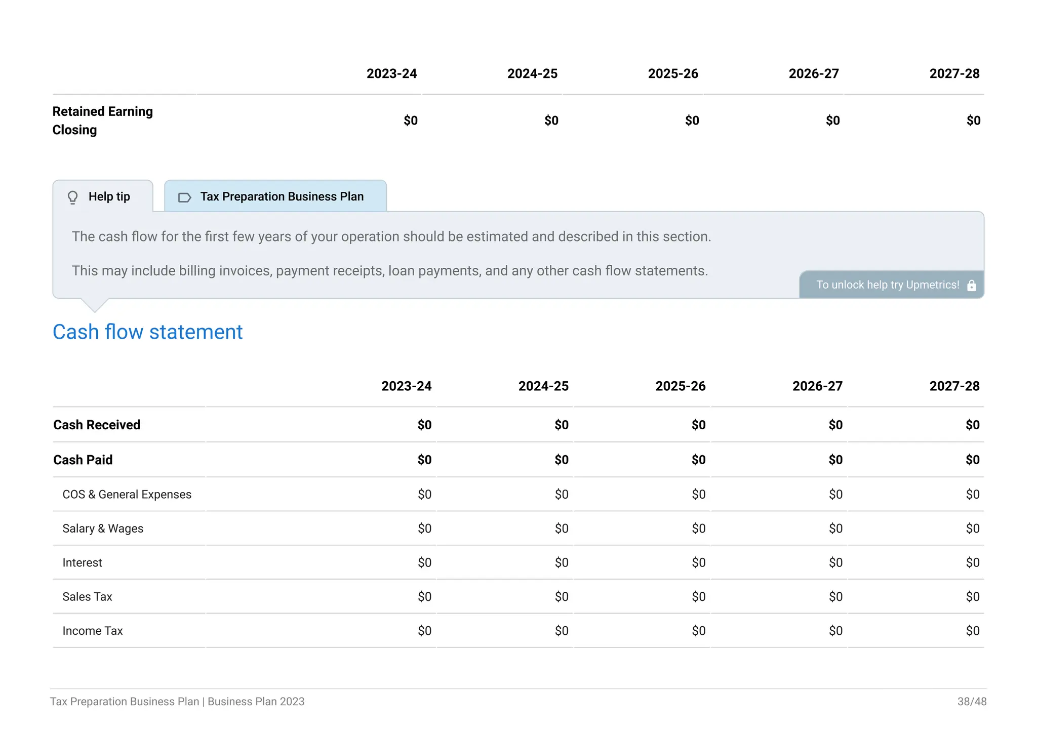 Tax Preparation Business Plan Example Template | PDF