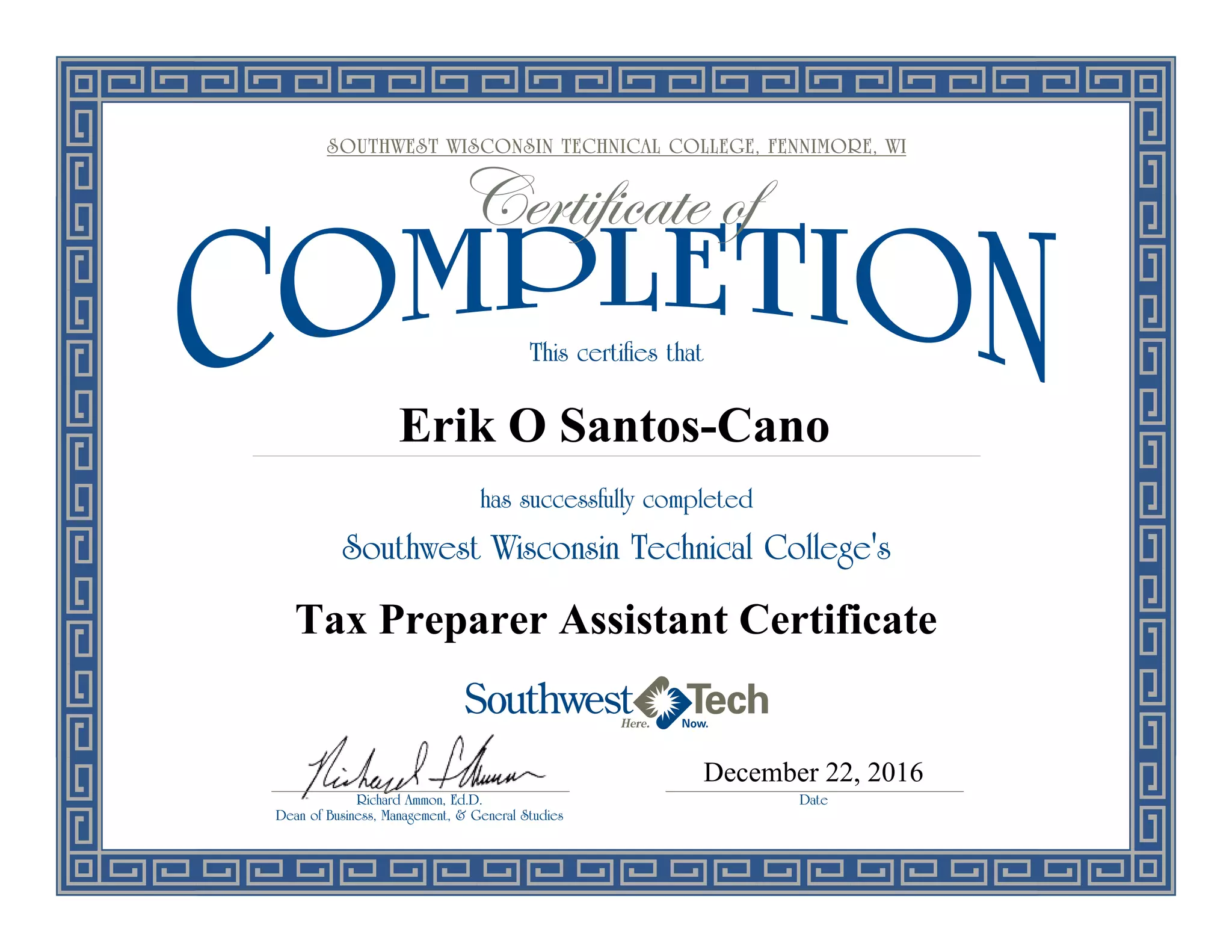 Tax preparer certificate | PDF