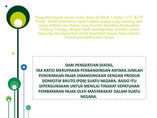 D1 Pajak: Tax Ratio | PPTX