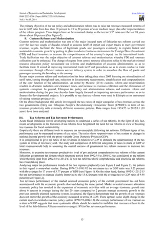 Tax reforms and tax revenues performance in ethiopia | PDF